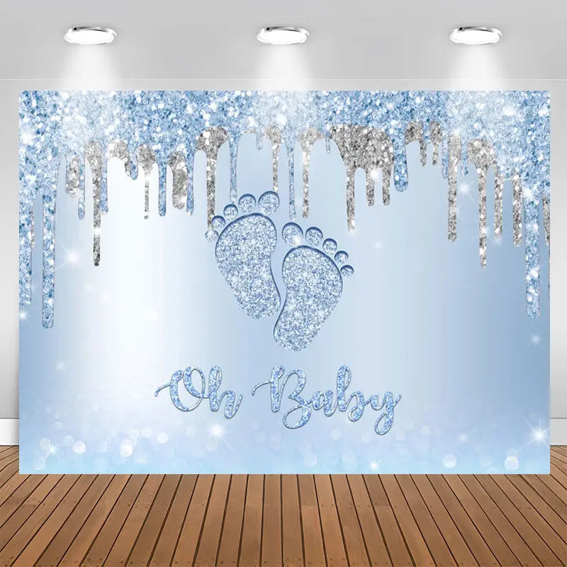 Baby Shower Blue Background