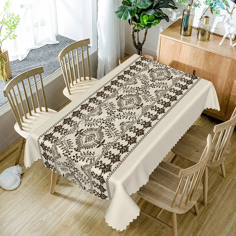 damask table cloths