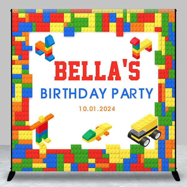 Building Blocks Custom Birthday Backdrop For Kids - Aperturee