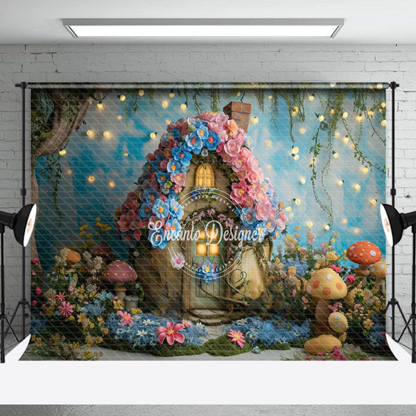 Floral House Lights Spring Backdrop For Photograph - Aperturee