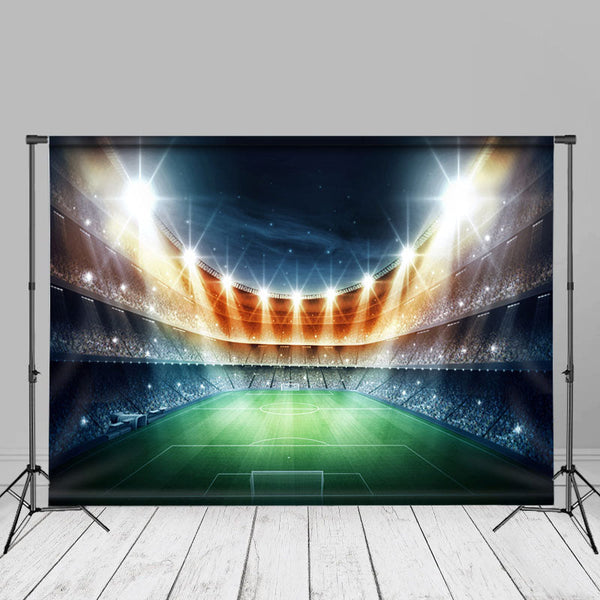 Splendid Spotlight Soccer Stadium Photo Booth Backdrop - Aperturee